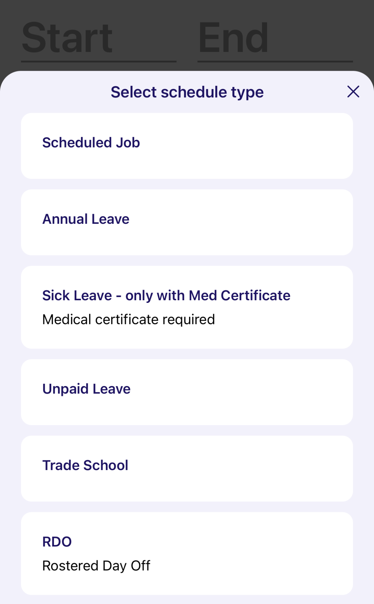 Manage Schedule Types - Remote Flow Help